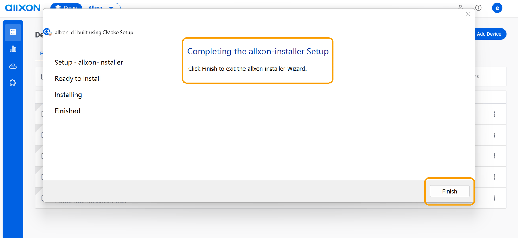 Install Allxon Agent via Command